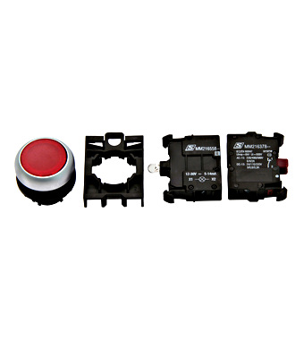Svetleći taster crveni,Fi22mm, IP67 24V 1NC AC/DC - KOMPLET
IP stepen zaštite IP67,IP69K, Serija MM-SET, Svjetleće tipkalo, crveno, 24V, komplet: svjetleća plosnata tipka, crvena, sprežni element...