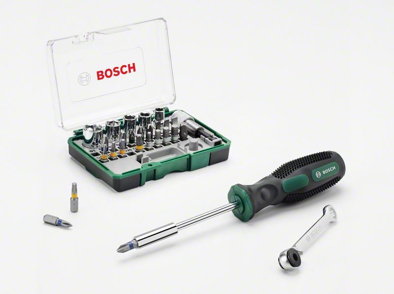 27-delni set mini čegrtaljke + ručni odvrtač Bosch 2607017331