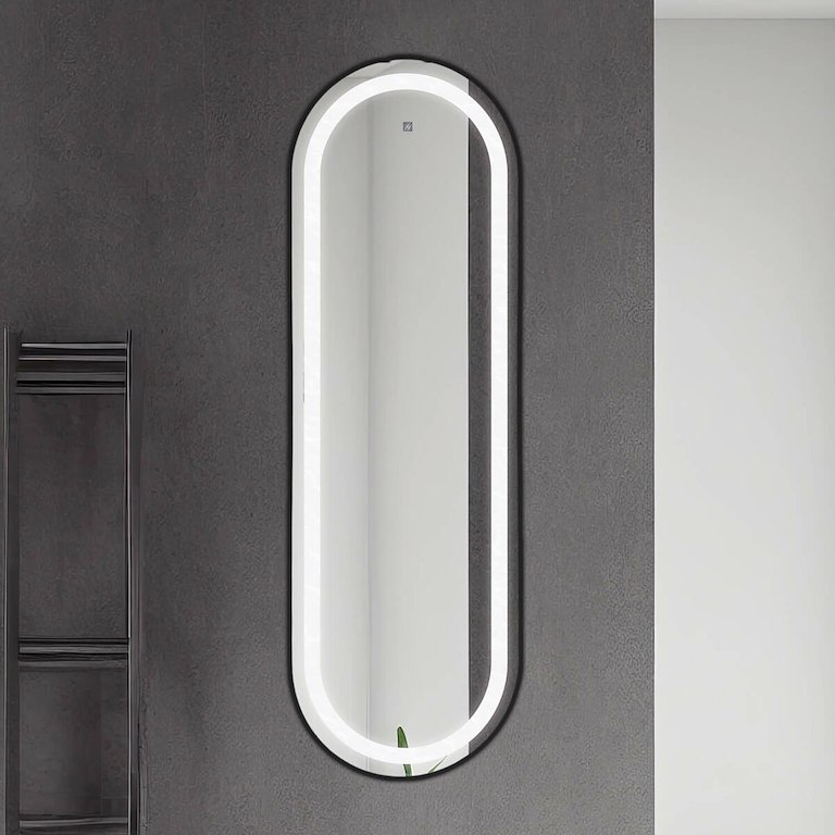 ogledalo za kupatilo 1183 LED black LINNI 45×140