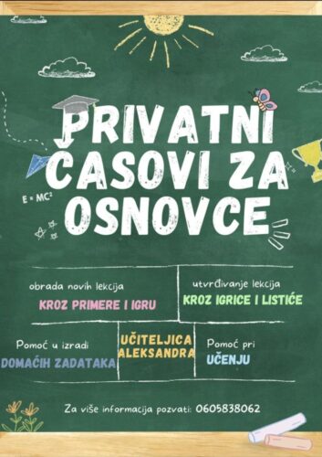 Privatni ONLINE časovi za mlađe osnovce