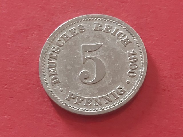 Nemačka  - 5 pfennig 1900 god