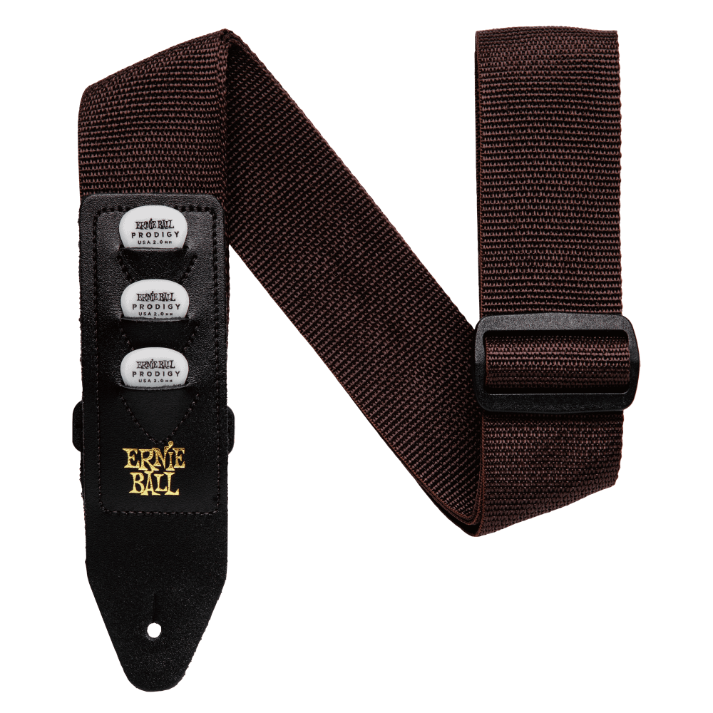 Ernie Ball Strap Brown Pickholder 4250 kaiš za gitaru