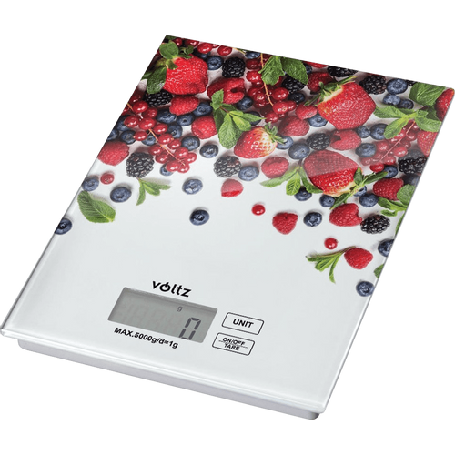 Voltz kuhinjska vaga V51651E digitalna - deco 2/ bela - šumsko voće