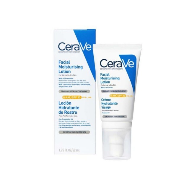 CERAVE FACIAL MOISTURISING LOTION SPF30 hidrantna krema za lice sa zaštitnim faktorom, 52ml