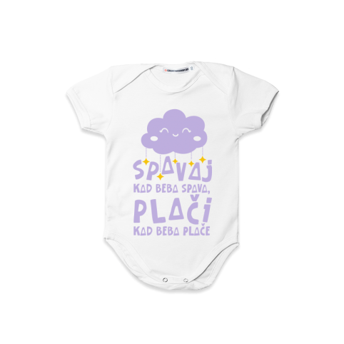 "Spavaj kad beba spava, plači kad beba plače" - Baby dres za devojčice (cs3819z)