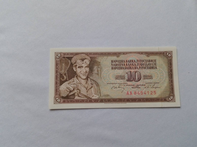 Jugoslavija 10 dinara,1968 god.UNC,AA