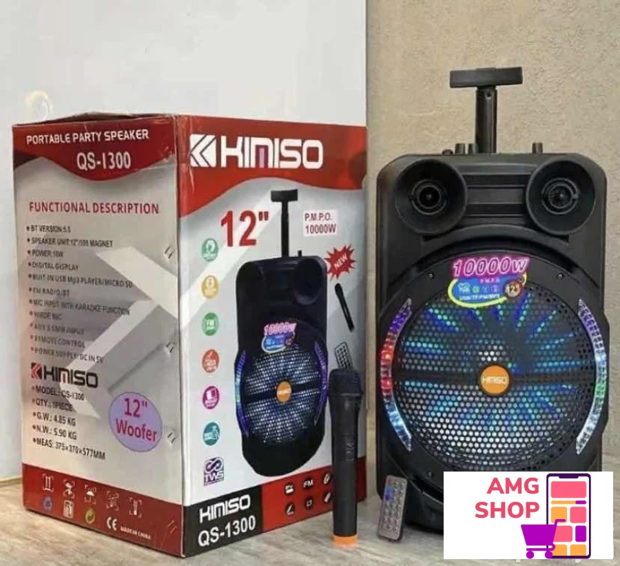 Karaoke zvucnik sa bezicnim mikrofonom Kimiso QS1300 - Karaoke zvucnik sa bezicnim mikrofonom Kimiso QS1300