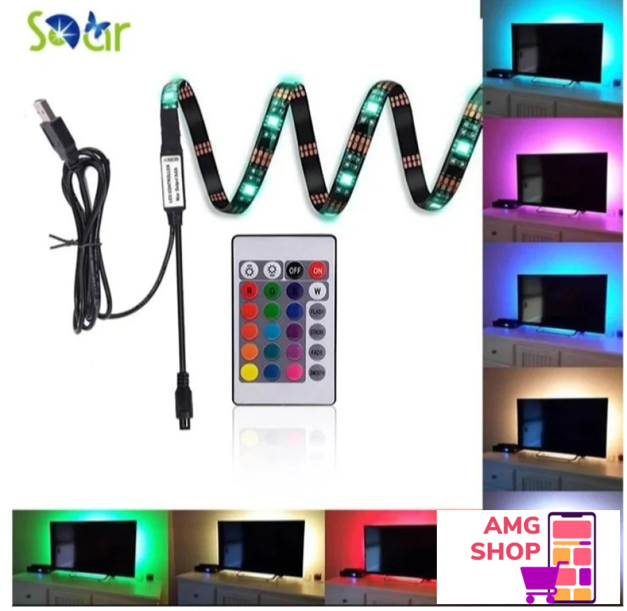 LED RGB USB TRAKA 2m Pozadinsko Osvetljenje Za Televizor - LED RGB USB TRAKA 2m Pozadinsko Osvetljenje Za Televizor