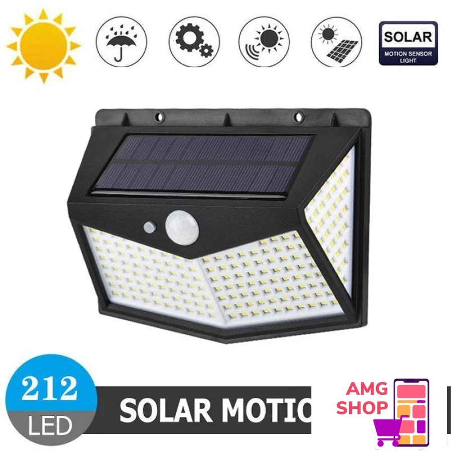 Led Solarna lampa zidna sa senzorom pokreta 212 dioda - Led Solarna lampa zidna sa senzorom pokreta 212 dioda