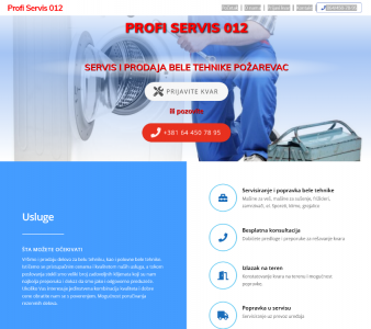 PROFI SERVIS 012,SERVIS BELE TEHNIKE pot