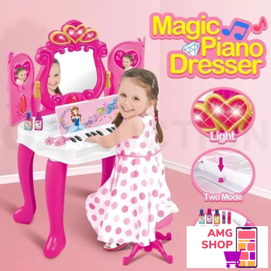 Magicni piano kozmeticko ogledalo DELUKS set za devojcice - Magicni piano kozmeticko ogledalo DELUKS set za devojcice