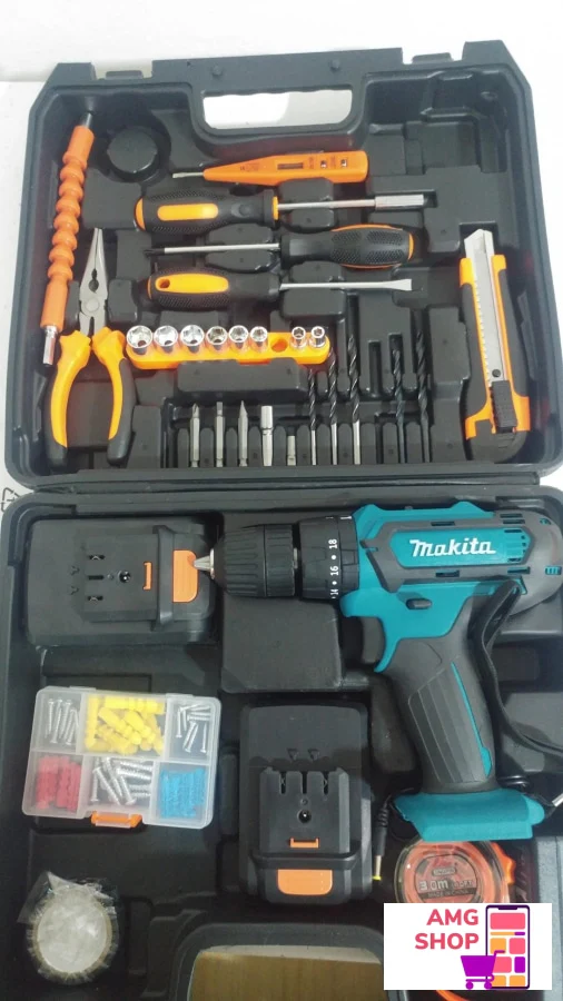 MAKITA Aku Srafilica-Busilica-Cekic 128v + Pribor+ 2 Baterie - MAKITA Aku Srafilica-Busilica-Cekic 128v + Pribor+ 2 Baterie