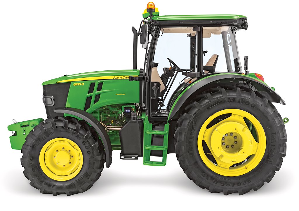 John Deere 6110B traktor sa kabinom, snage 110KS, pogon 4WD, klima uređaj, težine 4,5t, klirens 47cm