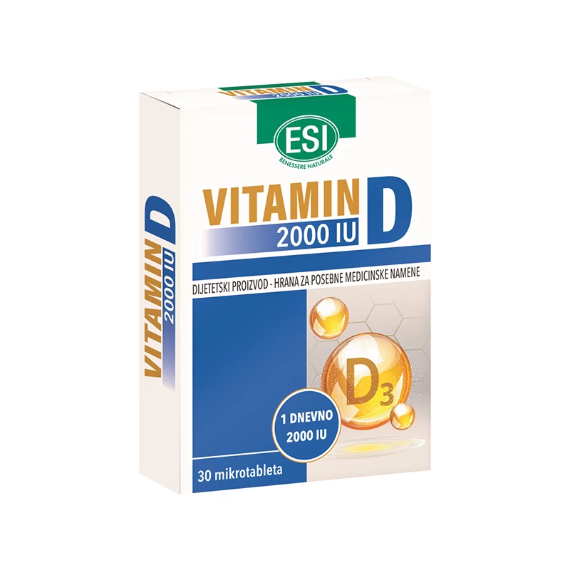 Vitamin D 2000 IU 30 mikrotableta ESI