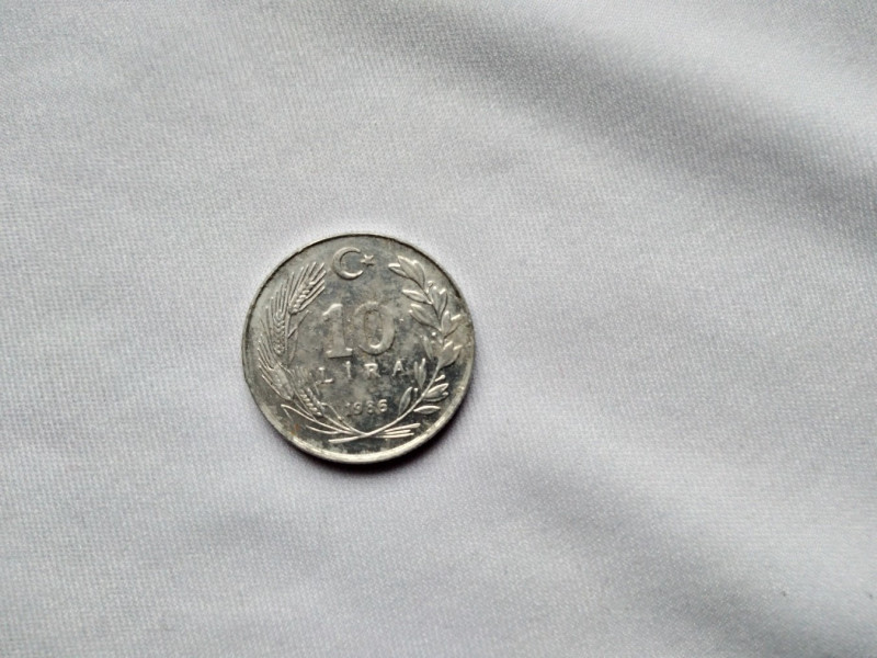 Turska 10 lira,1986 god.