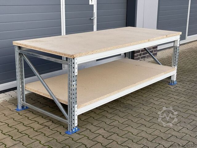 Workbench Workbench Sto za radni sto
SSI Schäfer PR600 /2.580 x 600 x 938mm/ Traversen 2.400 mm / verzinkt/lichtgrau