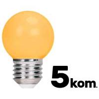 Pet LED sijalica Žuta 2W E27