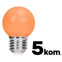 Pet LED sijalica Narandžasta 2W E27