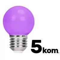 Pet LED sijalica Ljubičasta 2W E27