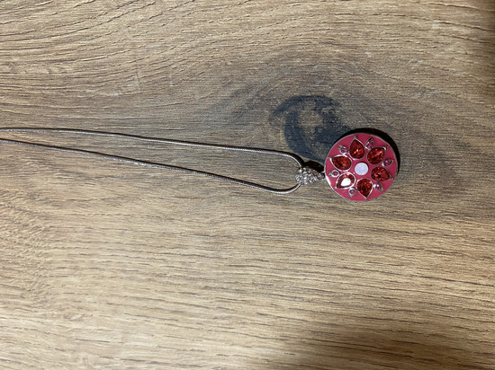 Swarovski lancic roze boje