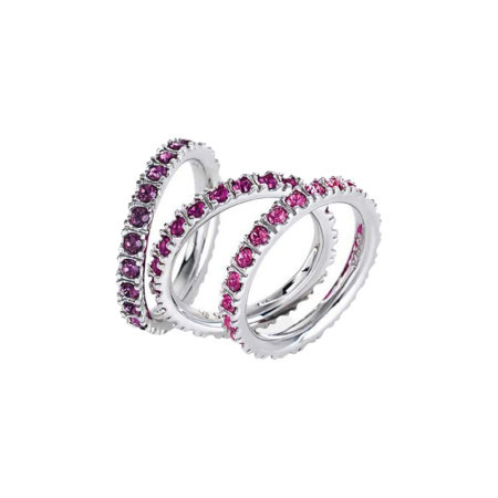 Amore baci srebrni prsten sa ljubičastim swarovski kristalima 57 mm ( rh003.14 )