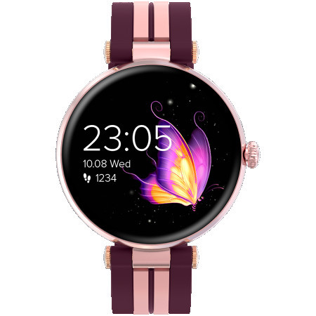 Canyon smartwatch Rtl8762dt, 1.19 amoled Rosegold alumimum + plastic bottom case rosegold strap buckle ( CNS-SW61BR )