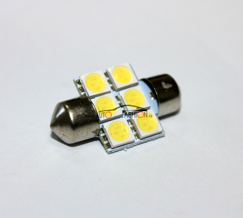 LED sijalica Festoon C10W C5W 31mm 6 smd