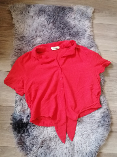 Pull&Bear majica-košulja crop top