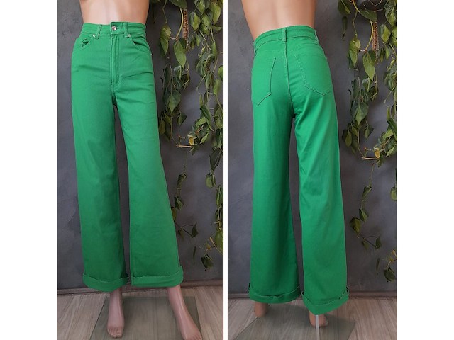 H&;;M duboke zelene pantalone XS