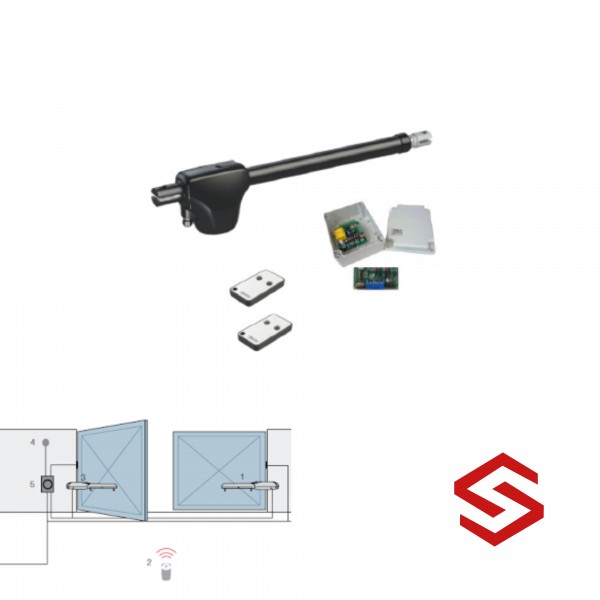 BRUSHLESS Nepovratni elektromehanički motor za krilnu kapiju do 2,8m KIT BE20/210