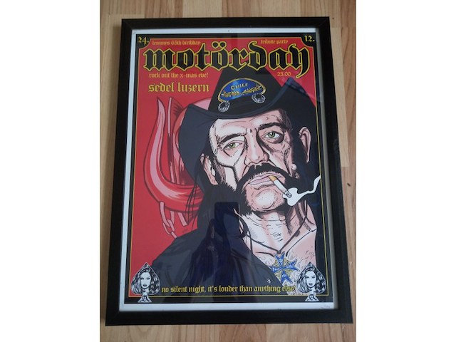 Lemmy Kilmister Motorhead - uramljen plakat