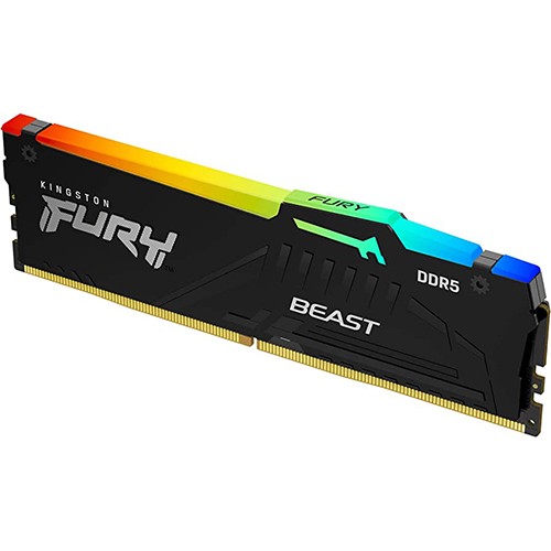 Kingston 32GB (1x32GB) DDR5 5200MT/s CL36 FURY Beast Black RGB memorija | KF552C36BBEA-32