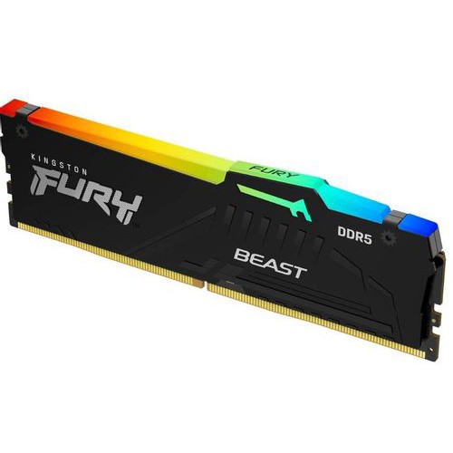 Kingston 32GB (1x32GB) DDR5 6000MT/s CL36 FURY Beast Black RGB memorija | KF560C36BBEA-32