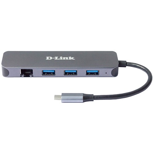 D-Link USB-C Hub, 3xUSB 3.0, 1xUSB-C, Gigabit Ethernet | DUB-2334
