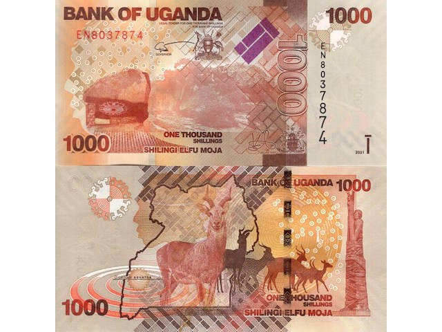 UGANDA 1000 Shillings 2021 UNC, P-49