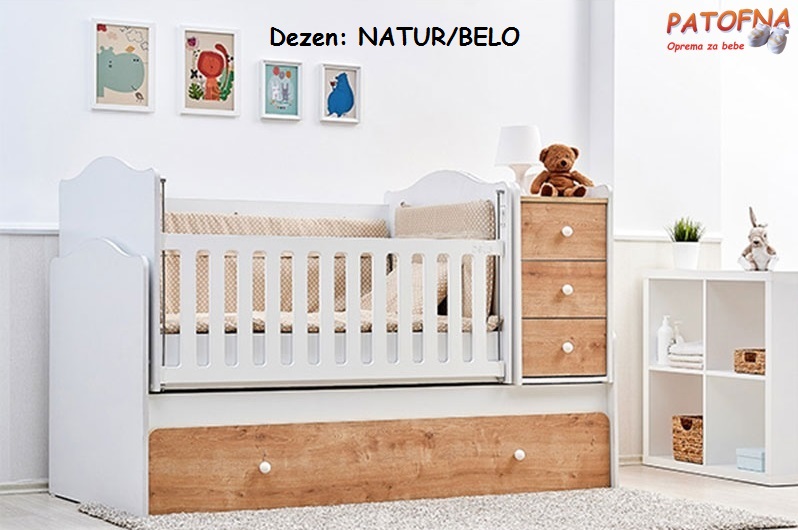 Krevetac za bebe BELIS NOVA, 6 u 1 NATUR