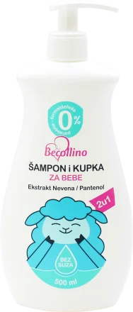 Becollino
2u1 ŠAMPON I KUPKA ZA BEBE, 500 ml