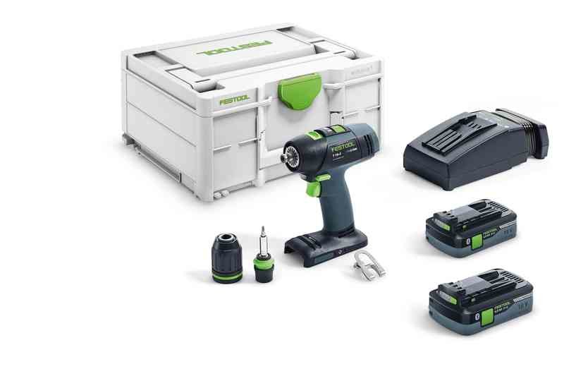 Festool akumulatorska bušilica odvijač T 18+3 HPC 4,0 I-Plus (576446)