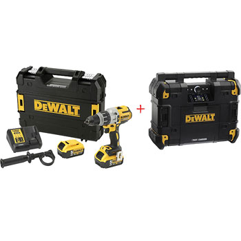 DeWalt akumulatorska udarna bušilica odvijač DCD996P2R + radio DWST(180178)