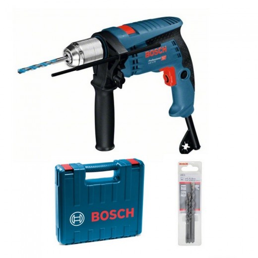 Bosch GSB 13 RE vibraciona bušilica + 3-delni set burgija za zid CYL 5/6/8mm (0601217104)