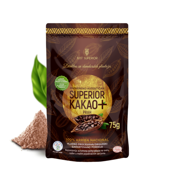 Organski Kakao Prah Arriba Nacional 75gr Just Superior