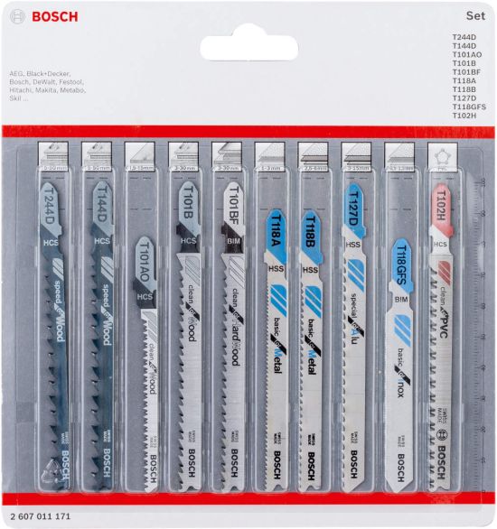 Bosch list ubodne testere - set 10 komada All in One - 2607011171