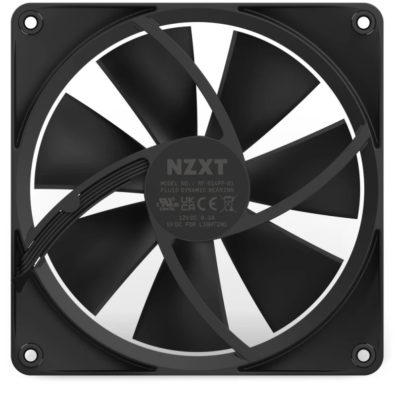 NZXT F140 RGB (RF-R14SF-B1) ventilator 140mm crni