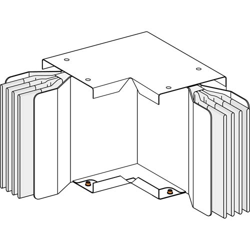 SE Flat elbow Canalis KTA aluminium 2500A 3L+N+PER (Cu) high Icw N1 1 made to measure long branch fire rated