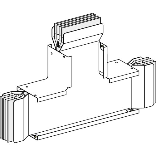 SE Edgewise tee Canalis KTA aluminium 3200A 3L+N+PER (Al) fixed dimensions