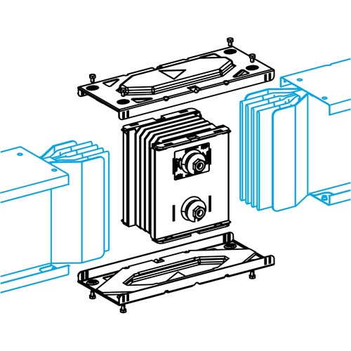 SE Junction block Canalis KTA single reference 2000A aluminium conductors 3L+N+PE Reinforced (Cu)