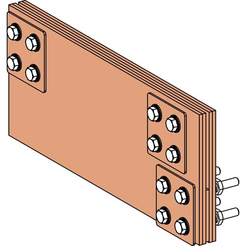 SE Connection plate for end feed unit Canalis KTA 5000A KTC 6300A for ER1 to ER6 vertical incomers set for 1 phase