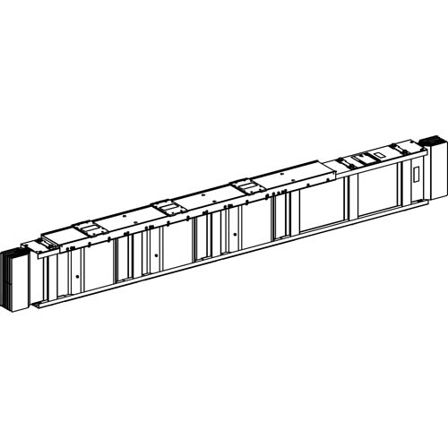 SE Straight distribution length Canalis KTA aluminium 2000A 3L+N+PER (Al) fixed length 4m 3 outlets RAL9001