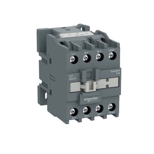 SE Contactor EasyPact TVS 3P(3NO) AC-3 <=440V 38A 24V AC coil 50/60Hz 1NC auxiliary contact