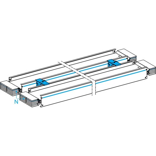 SE Straight transport length Canalis KTA aluminium 5000A 3L+N+PER (Cu) high Icw made to measure 2-2.5m RAL9001